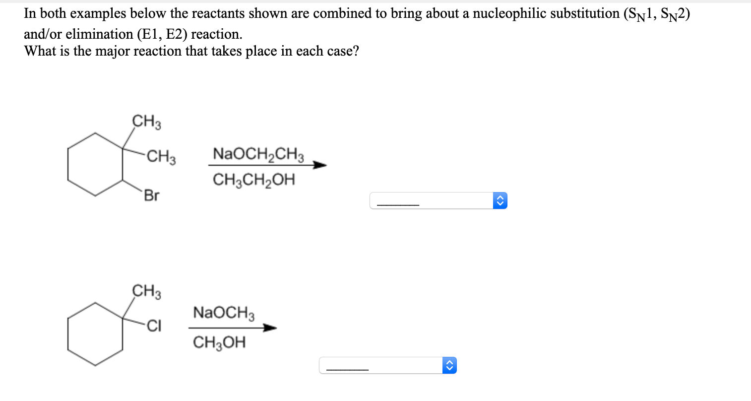 Solved In both examples below the reactants shown are | Chegg.com