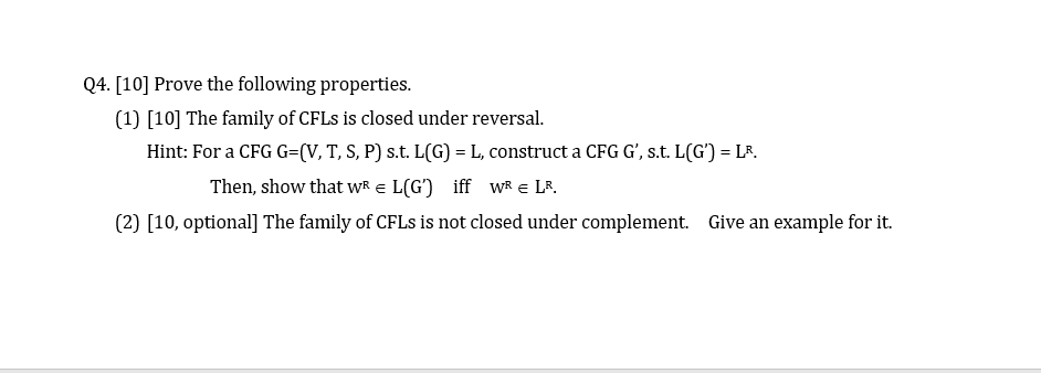 Solved Q4. [10] Prove the following properties. (1) [10] The | Chegg.com