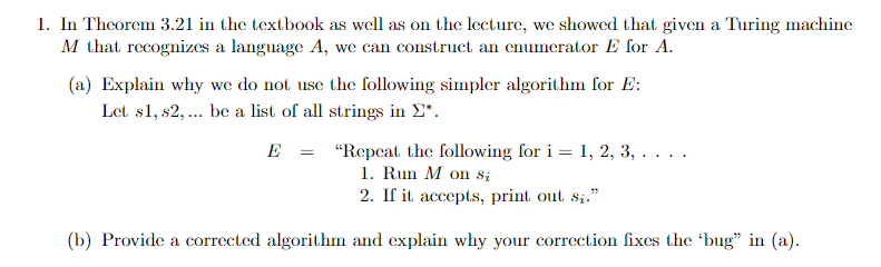 Solved In Theorem 3.21 in the textbook as well as on the | Chegg.com