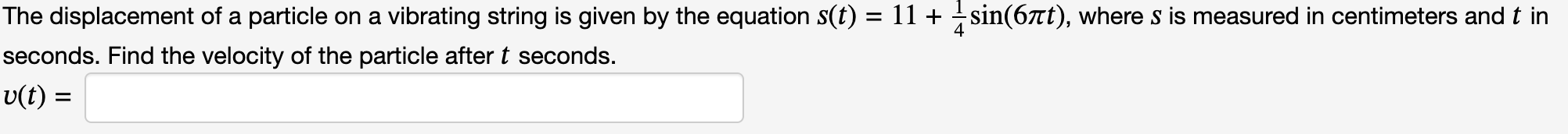 Solved The displacement of a particle on a vibrating string | Chegg.com
