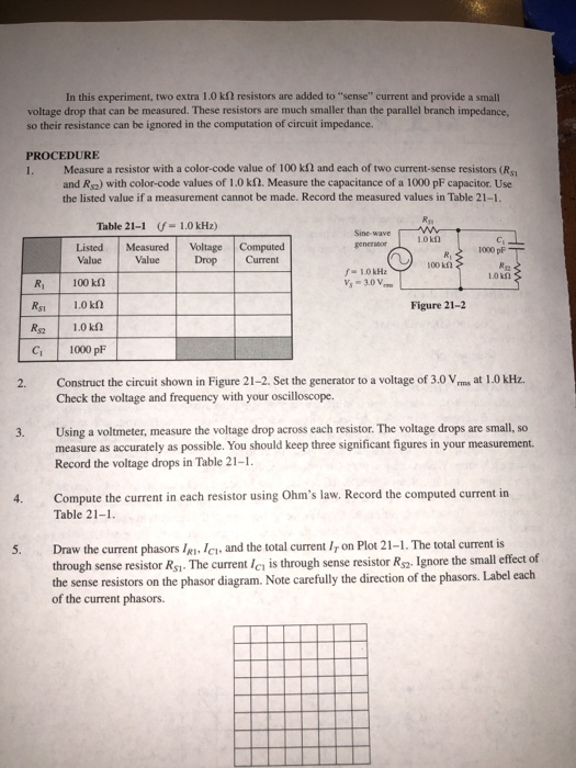 Solved Parallel RC Circuits Name READING Text, Sections 10-4 | Chegg.com