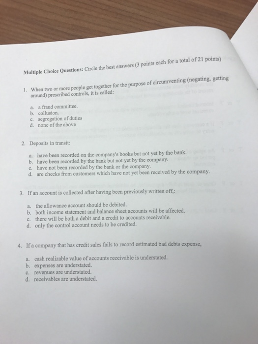 Solved Circle the answer for true, F for false): 2 points | Chegg.com
