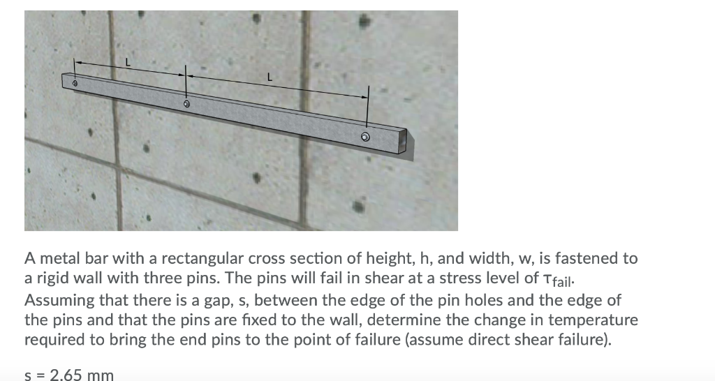 Solved A metal bar with a rectangular cross section of | Chegg.com