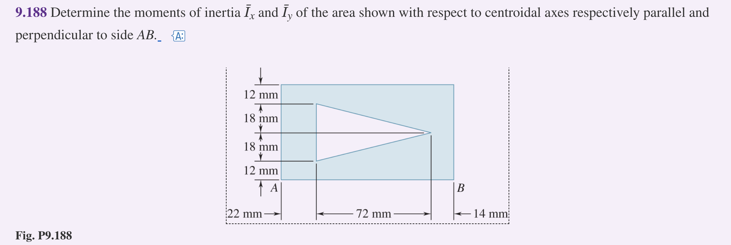 Solved 9188 Determine The Moments Of Inertia Ix And Iy Of 