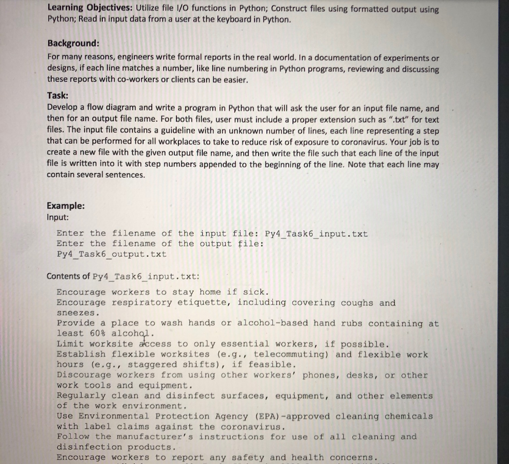 Solved Learning Objectives: Utilize file 1/0 functions in | Chegg.com