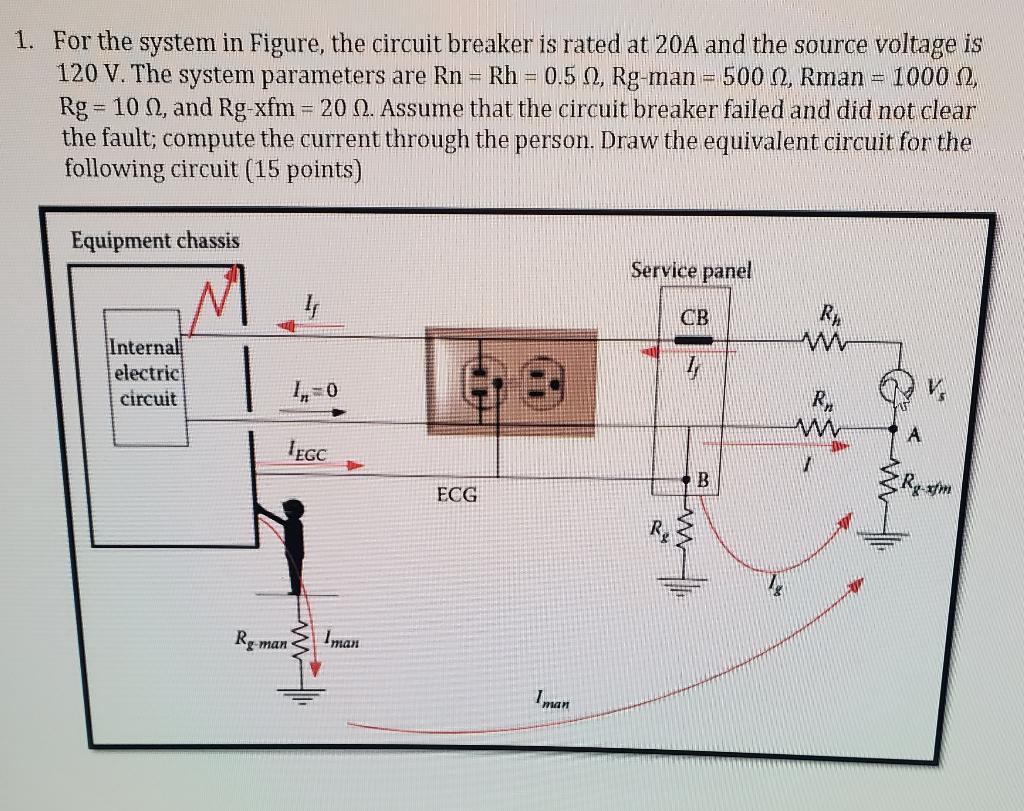 Solved For the system in Figure, the circuit breaker is | Chegg.com