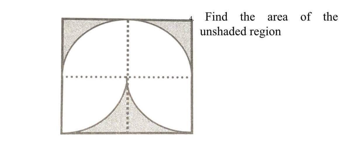 Solved of the Find the area unshaded region a | Chegg.com
