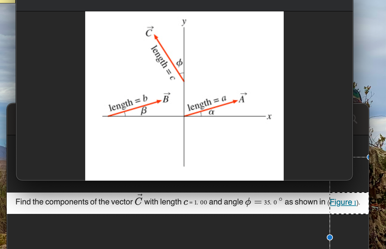 Solved Find the components of the vector vec(C) ﻿with length | Chegg.com