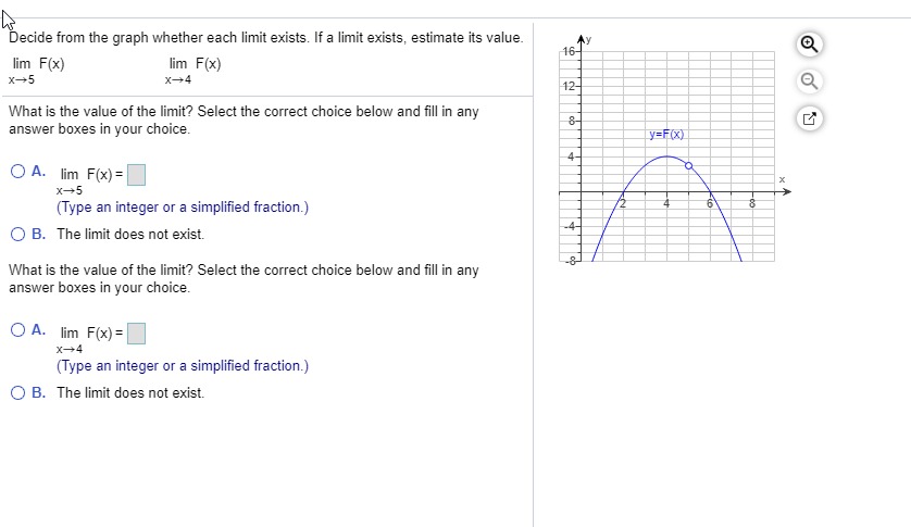 Solved W у Decide From The Graph Whether Each Limit Exists