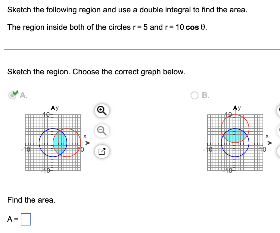 Solved Sketch the following region and use a double integral | Chegg.com