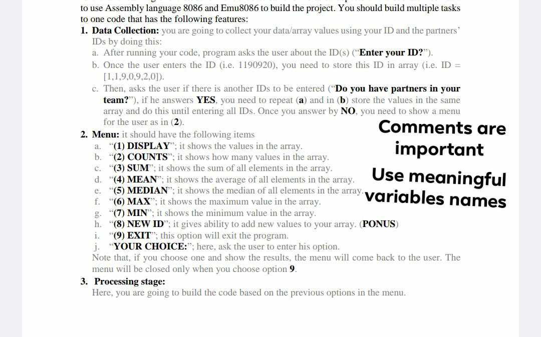 Solved To Use Assembly Language 8086 And Emu8086 To Build 