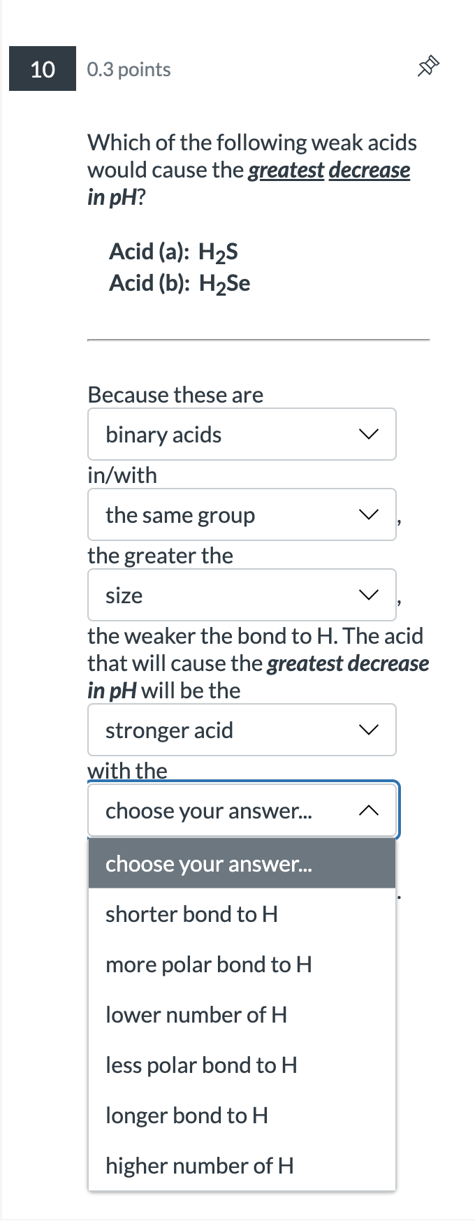 Solved Which of the following weak acids would cause the | Chegg.com