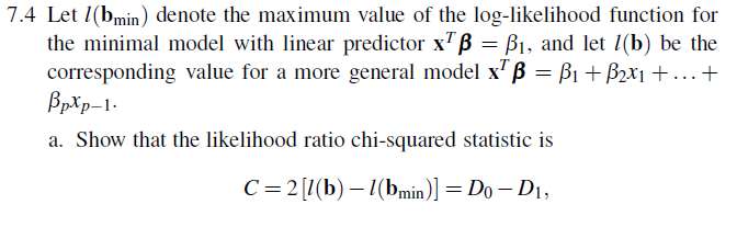 Solved 7.4 Let l(bmin) denote the maximum value of the | Chegg.com
