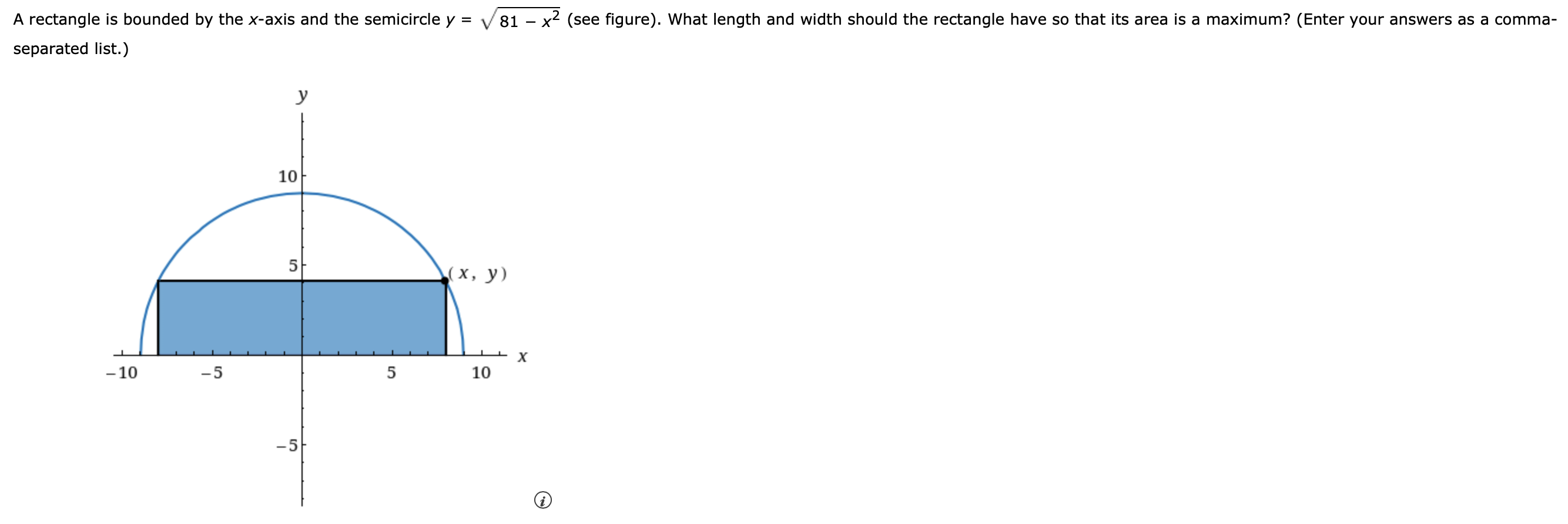 Solved y=81−x2 | Chegg.com