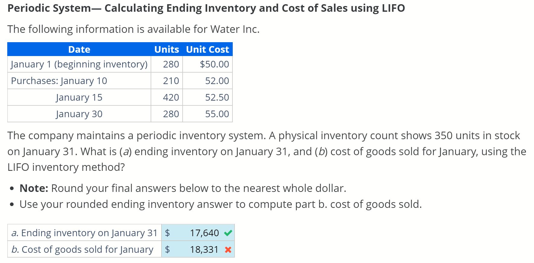 Solved Periodic System- Calculating Ending Inventory and | Chegg.com