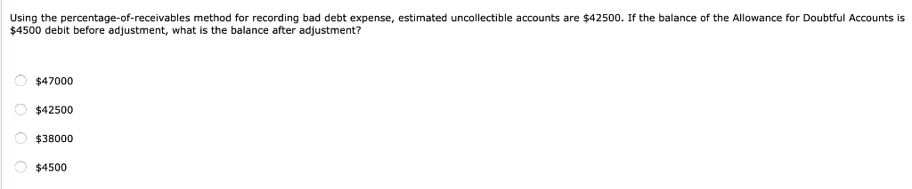 Solved Using the percentage-of-receivables method for | Chegg.com