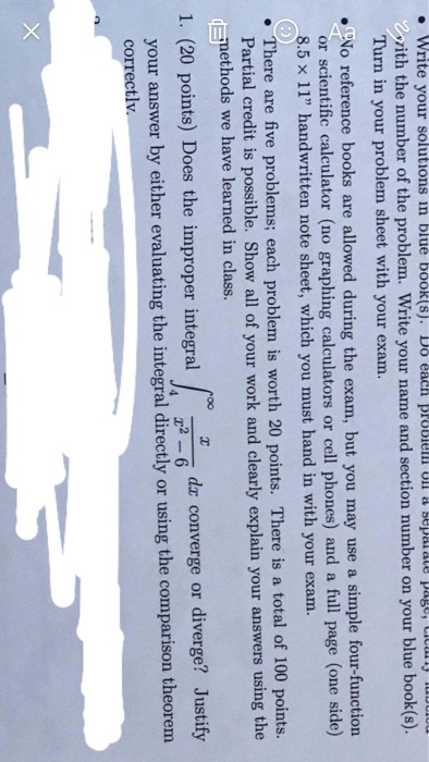 Solved write your solutions in blue book(s). Do eacn problem | Chegg.com