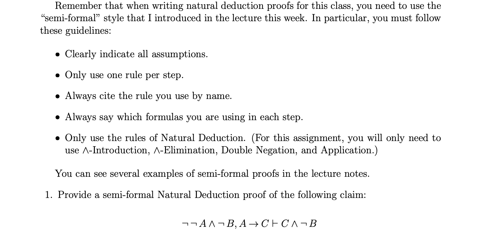Solved Remember that when writing natural deduction proofs | Chegg.com