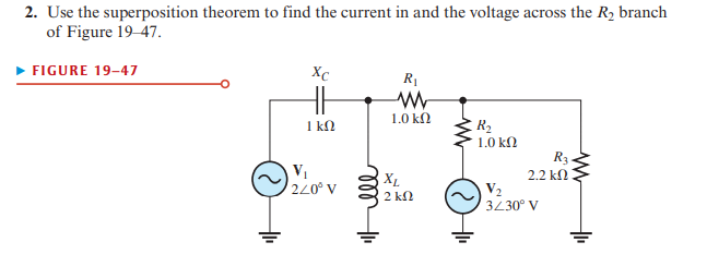 Solved 2. Use the superposition theorem to find the current | Chegg.com