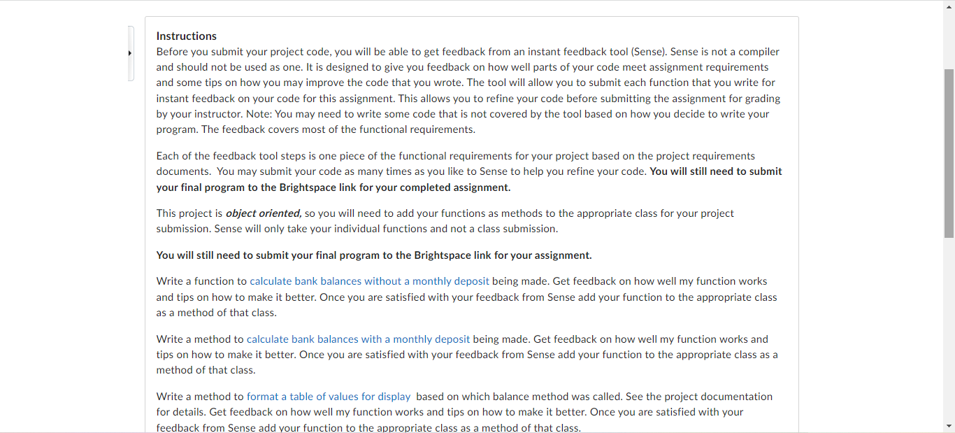 Solved Instructions Before you submit your project code, you | Chegg.com