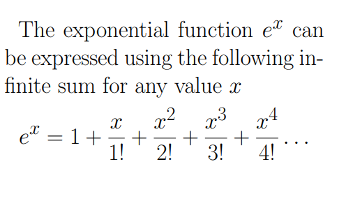 Solved The attached file shows the expression of exponential | Chegg.com