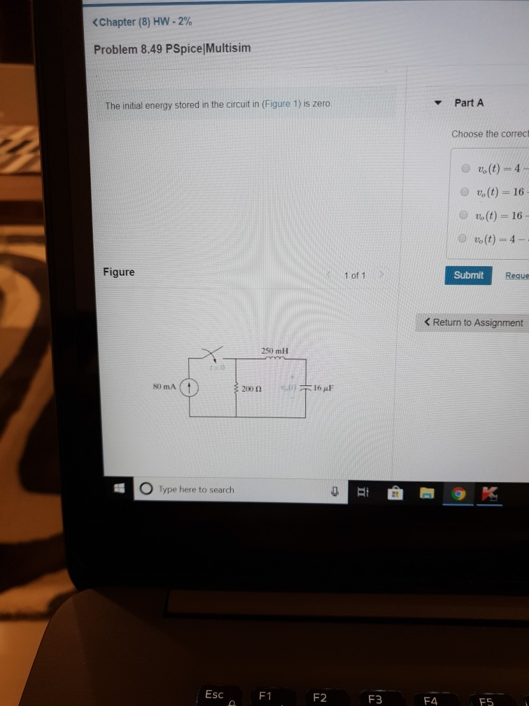 Solved Chapter (8) HW-2% Problem 8.49 PSpice Multisim The | Chegg.com