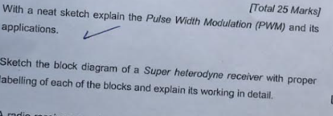 Solved With a neat sketch explain the Pulse Width Modulation | Chegg.com