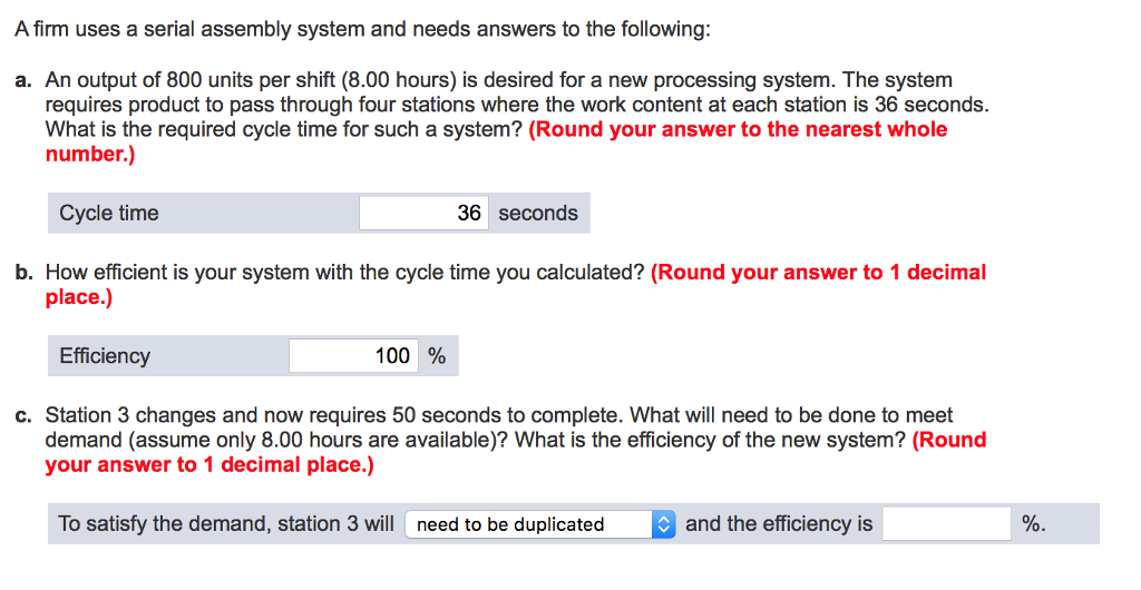 Solved A firm uses a serial assembly system and needs | Chegg.com