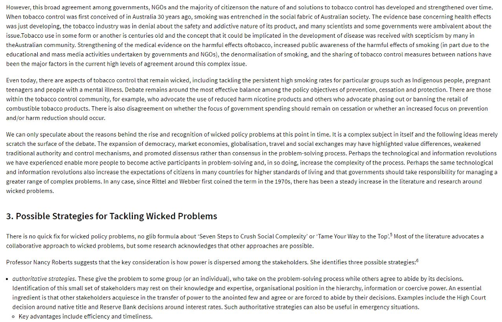 Solved Is obesity a wicked problem? Why or why not? In | Chegg.com