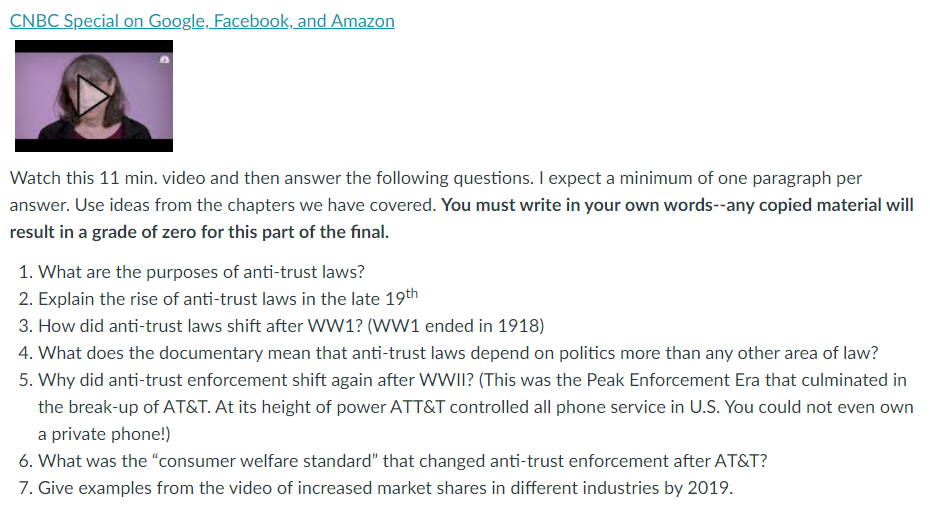 Solved The title is Google, Facebook, Amazon And The Future | Chegg.com