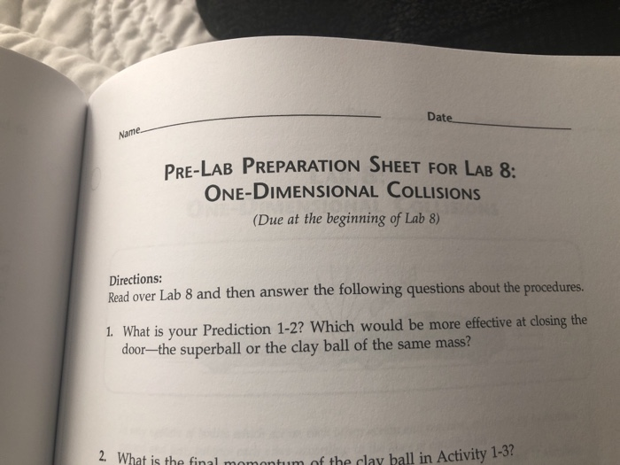 Solved Date Name PRE-LAB PREPARATION SHEET FOR LAB 8: | Chegg.com
