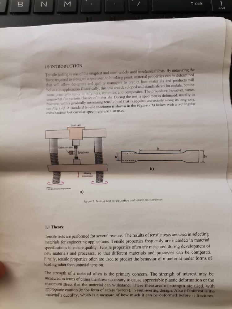 Solved i am doing a lab report for this tensile testing | Chegg.com