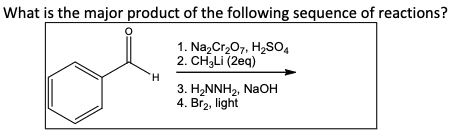 Solved What is the major product of the following sequence | Chegg.com