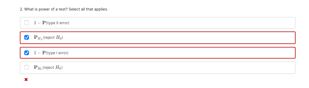 Solved null hypothesis. In other words, Power =1−P (Type II | Chegg.com