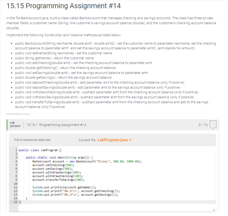 Solved 15.15 Programming Assignment #14 In the file | Chegg.com