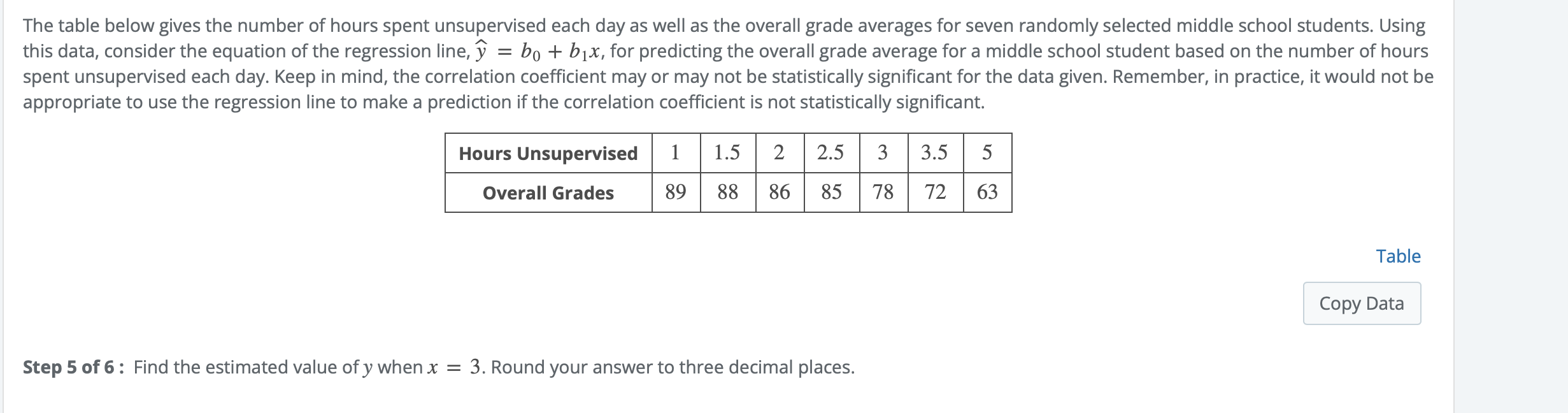 Solved = The table below gives the number of hours spent | Chegg.com