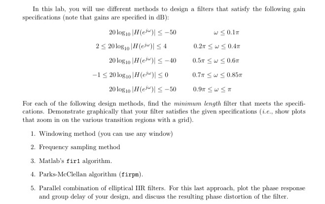 Solved In this lab, you i use different methods to design a | Chegg.com