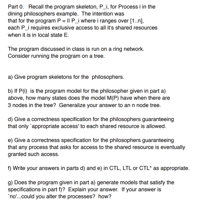 Part 0. Recall the program skeleton, P_i, for | Chegg.com
