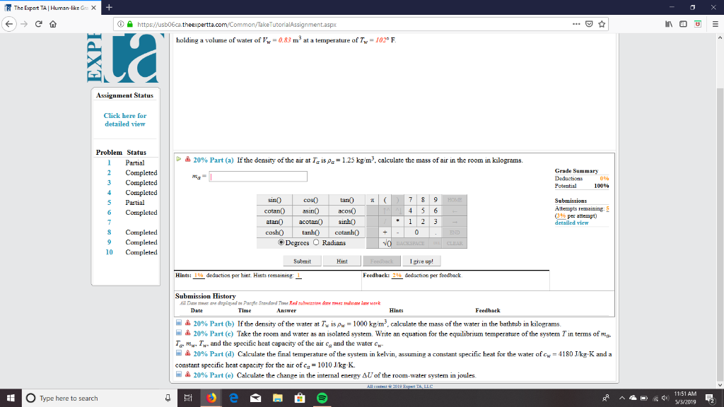 Solved The Expert TAI Human-like Gra X https//usb06ca.t | Chegg.com
