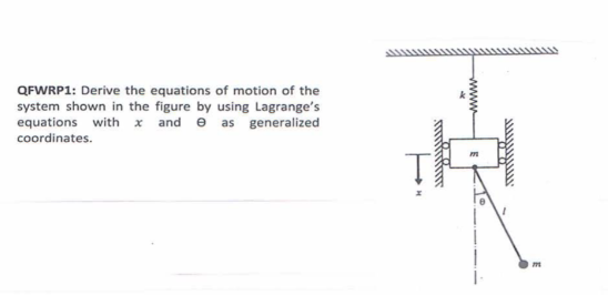 Solved Qfwrp1 Derive The Equations Of Motion Of The System