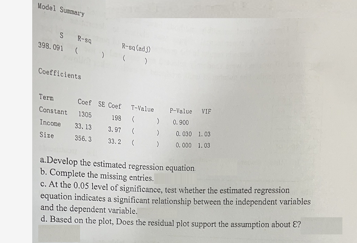 Solved Analysis of Variance Source Regression Error Total DF | Chegg.com