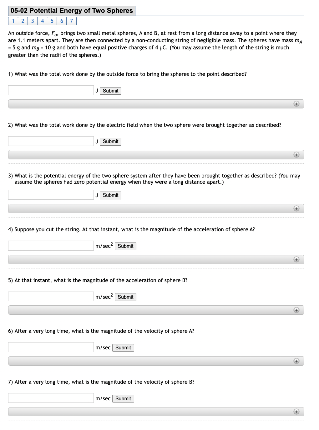 Solved An outside force, Fo, brings two small metal spheres, | Chegg.com