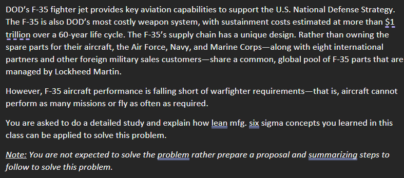 Solved DOD's F-35 fighter jet provides key aviation | Chegg.com