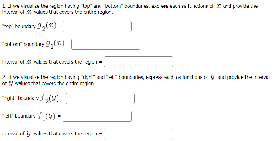 Solved Question 7 The region D above lies between the | Chegg.com