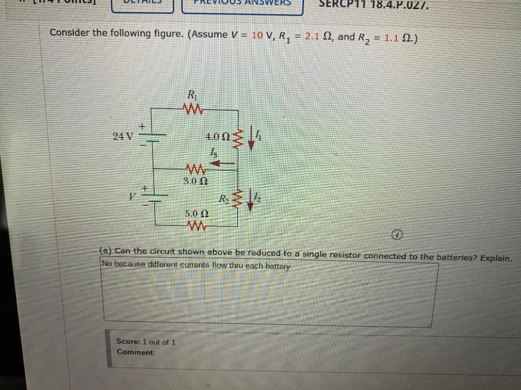 Solved (b) Calculate each of the unknown currents I1, | Chegg.com