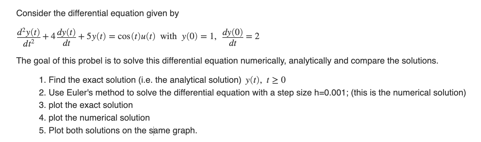 Solved Consider the differential equation given by | Chegg.com