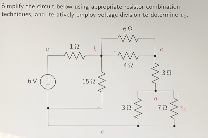 Solved Simplify the circuit below using appropriate resistor | Chegg.com
