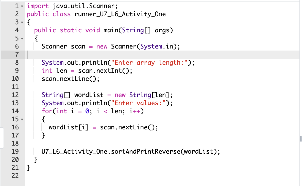 Solved Write a method, public static void , which implements | Chegg.com