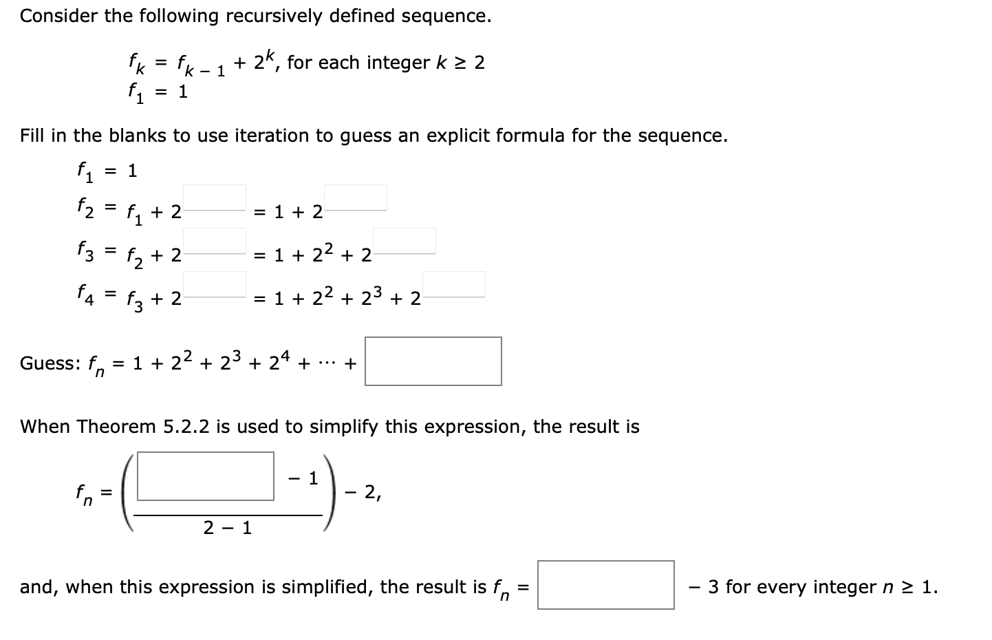 Solved Consider the following recursively defined sequence. | Chegg.com