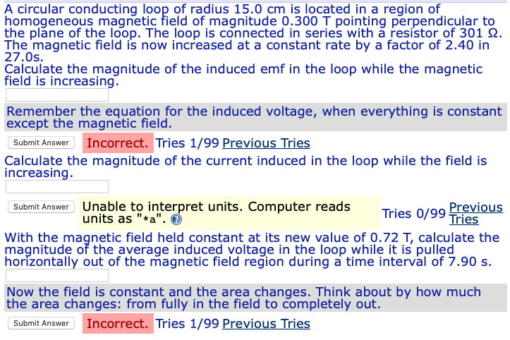 Solved A circular conducting loop of radius 15.0 cm is | Chegg.com